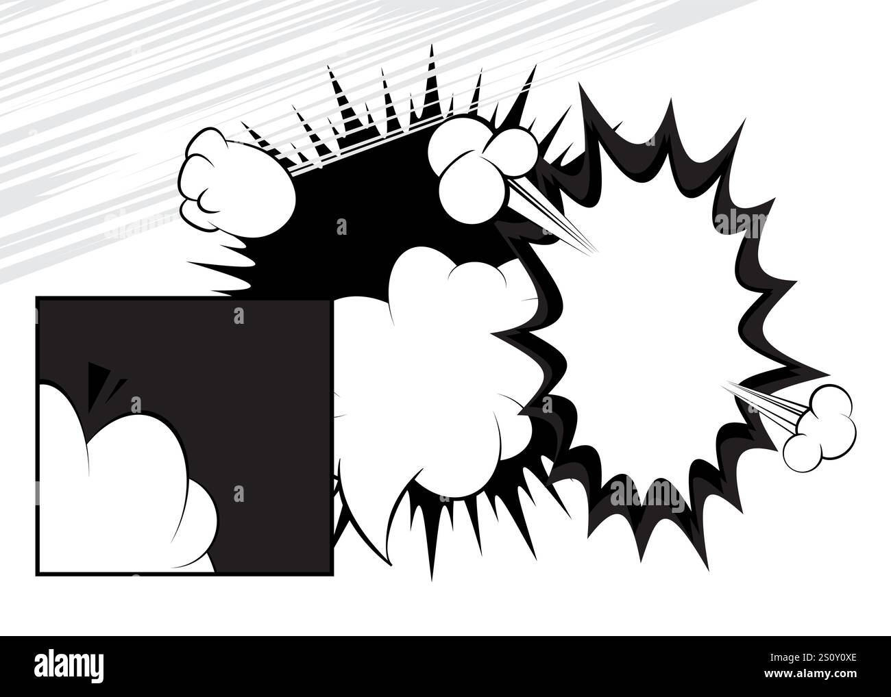 Cartoon White Background, Vector comic book Classic poster. Retro ...
