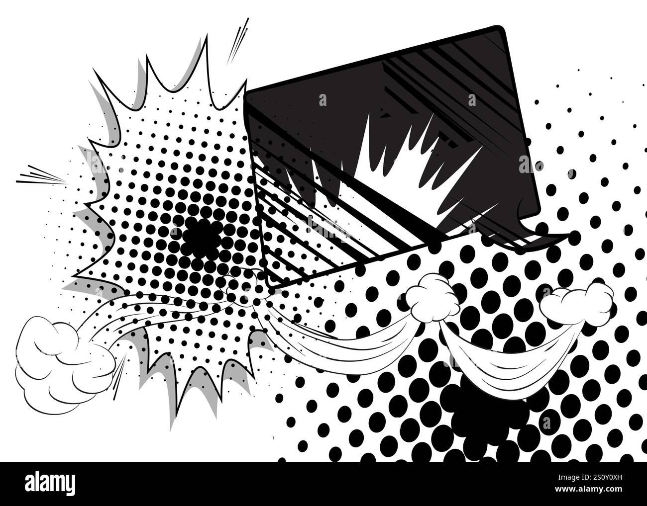 Cartoon White Background, Vector comic book Classic poster. Retro ...