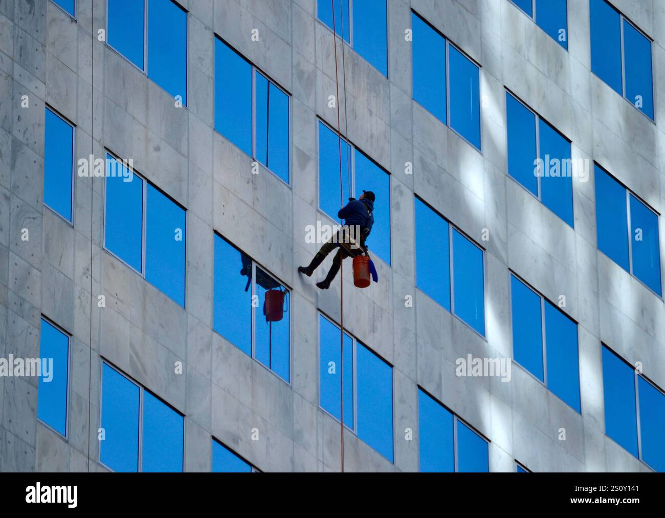 Seattle Window Cleaner Stock Photo - Alamy