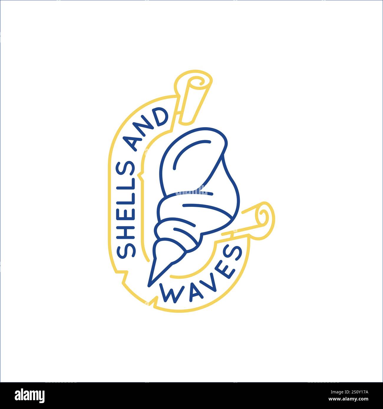 Simple Logo with Seashell Icon Stock Vector Image & Art - Alamy