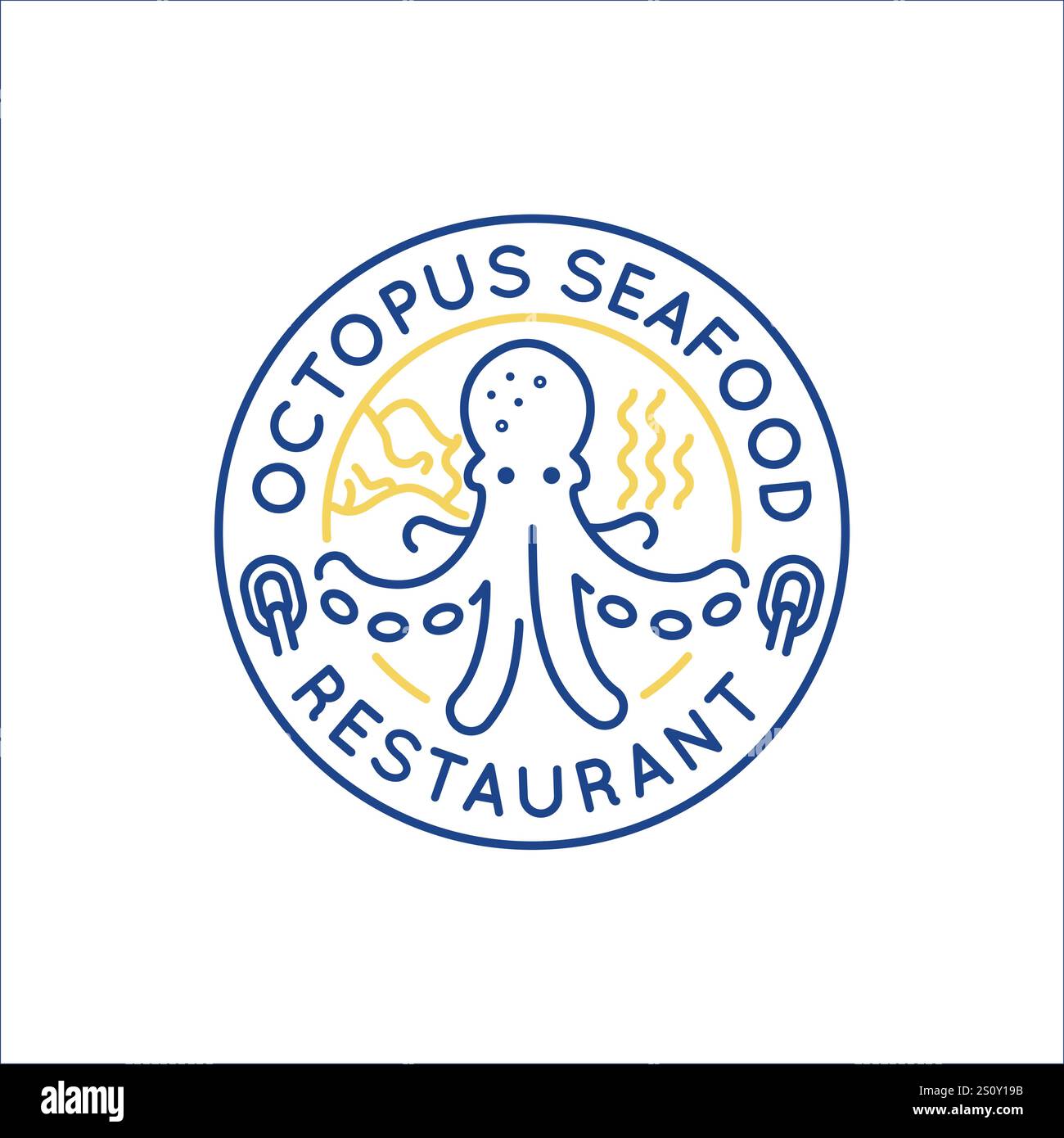 Simple Logo with Octopus Icon Stock Vector Image & Art - Alamy