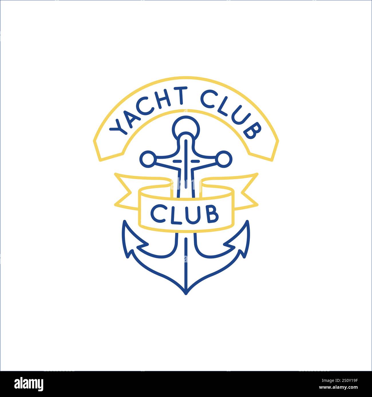 Simple Logo with Yacht Club icon Stock Vector Image & Art - Alamy