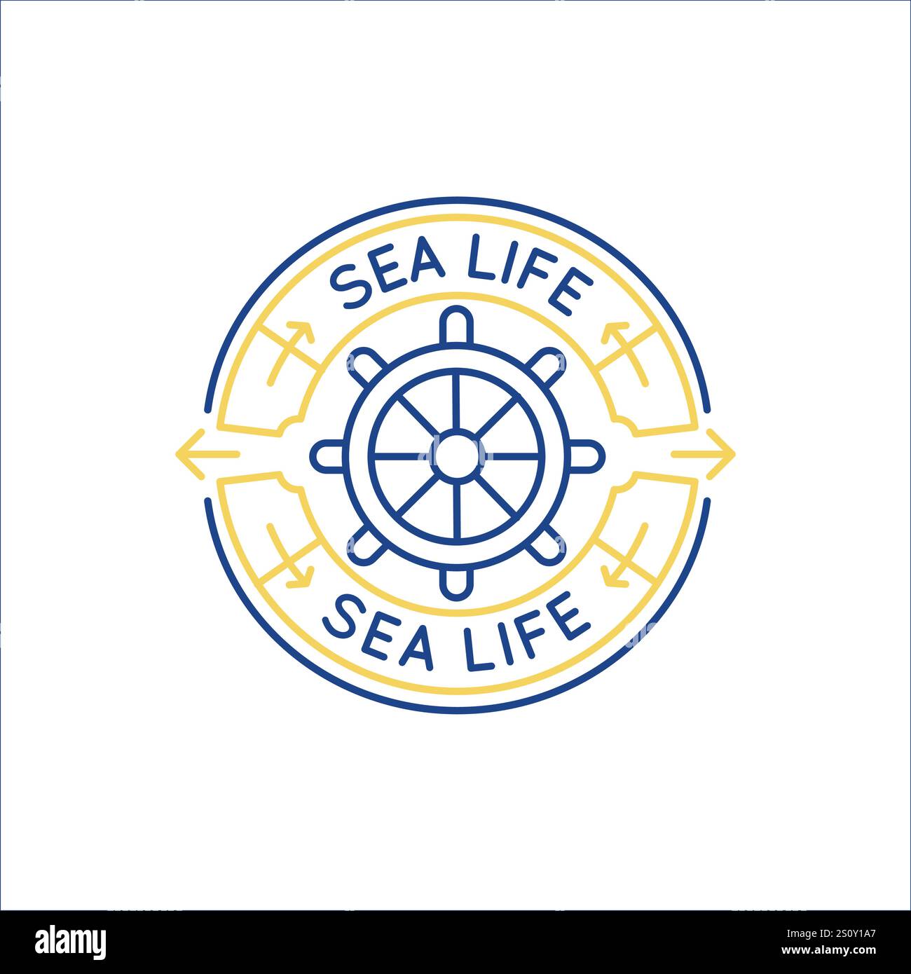 Simple Logo with Sea Life icon Stock Vector Image & Art - Alamy
