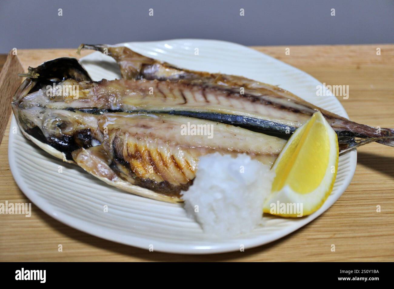 Japanese home cooking: dried and grilled aji (Japanese jack mackerel ...