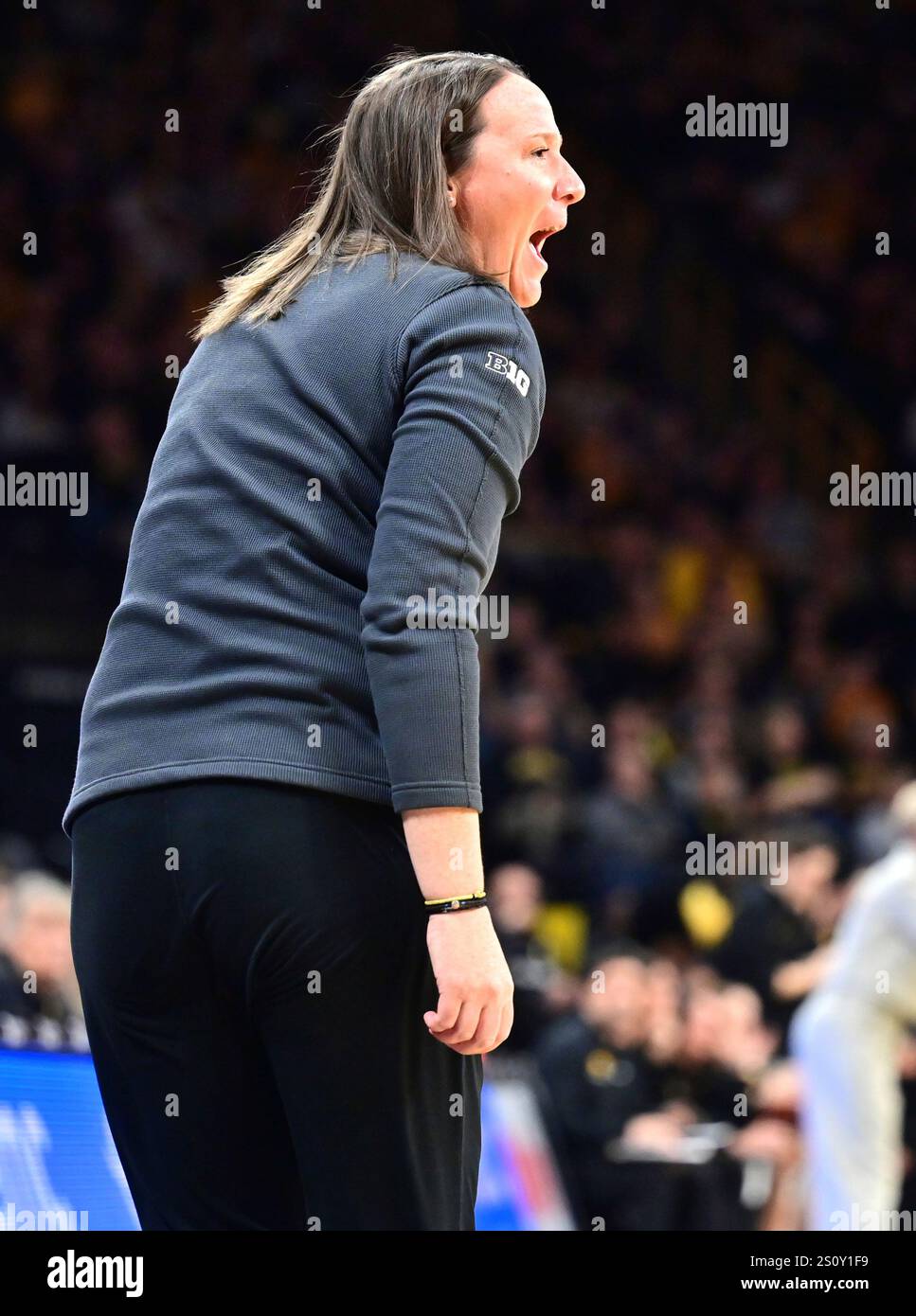 IOWA CITY, IA - DECEMBER 29: Purdue head coach Katie Gearlds yells ...