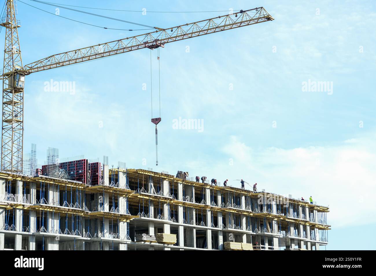 Construction of modern high-rise residential buildings. . High quality ...