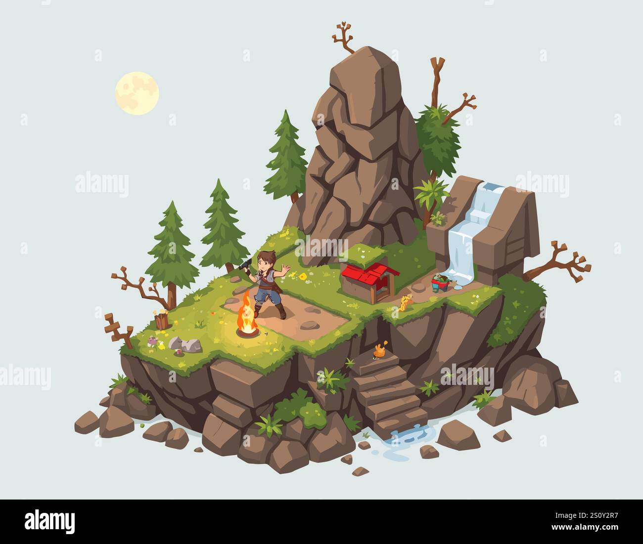 Elements of adventure in graphic style Stock Vector Image & Art - Alamy