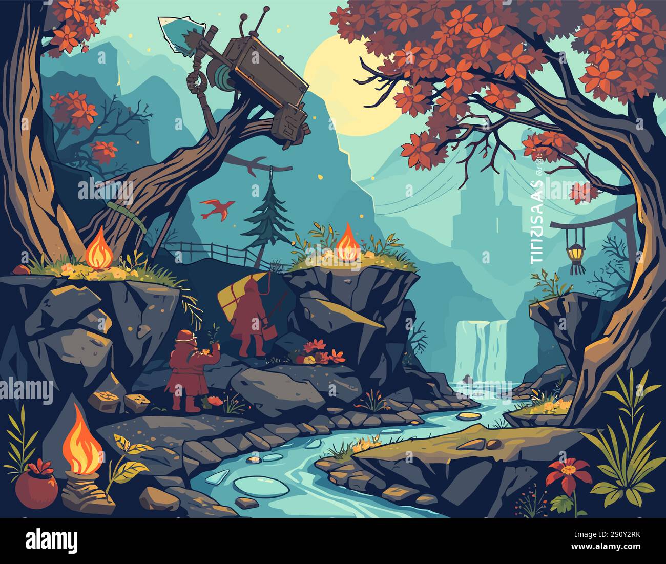 Elements of adventure in graphic style Stock Vector Image & Art - Alamy