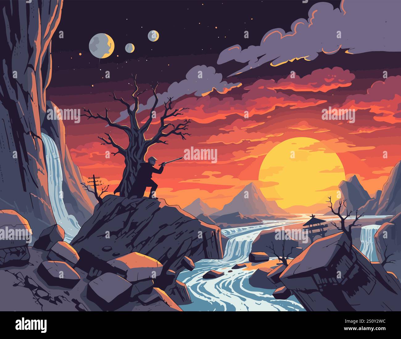 Elements of adventure in graphic style Stock Vector Image & Art - Alamy
