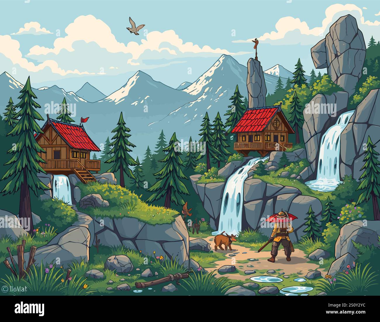 Elements of adventure in graphic style Stock Vector Image & Art - Alamy