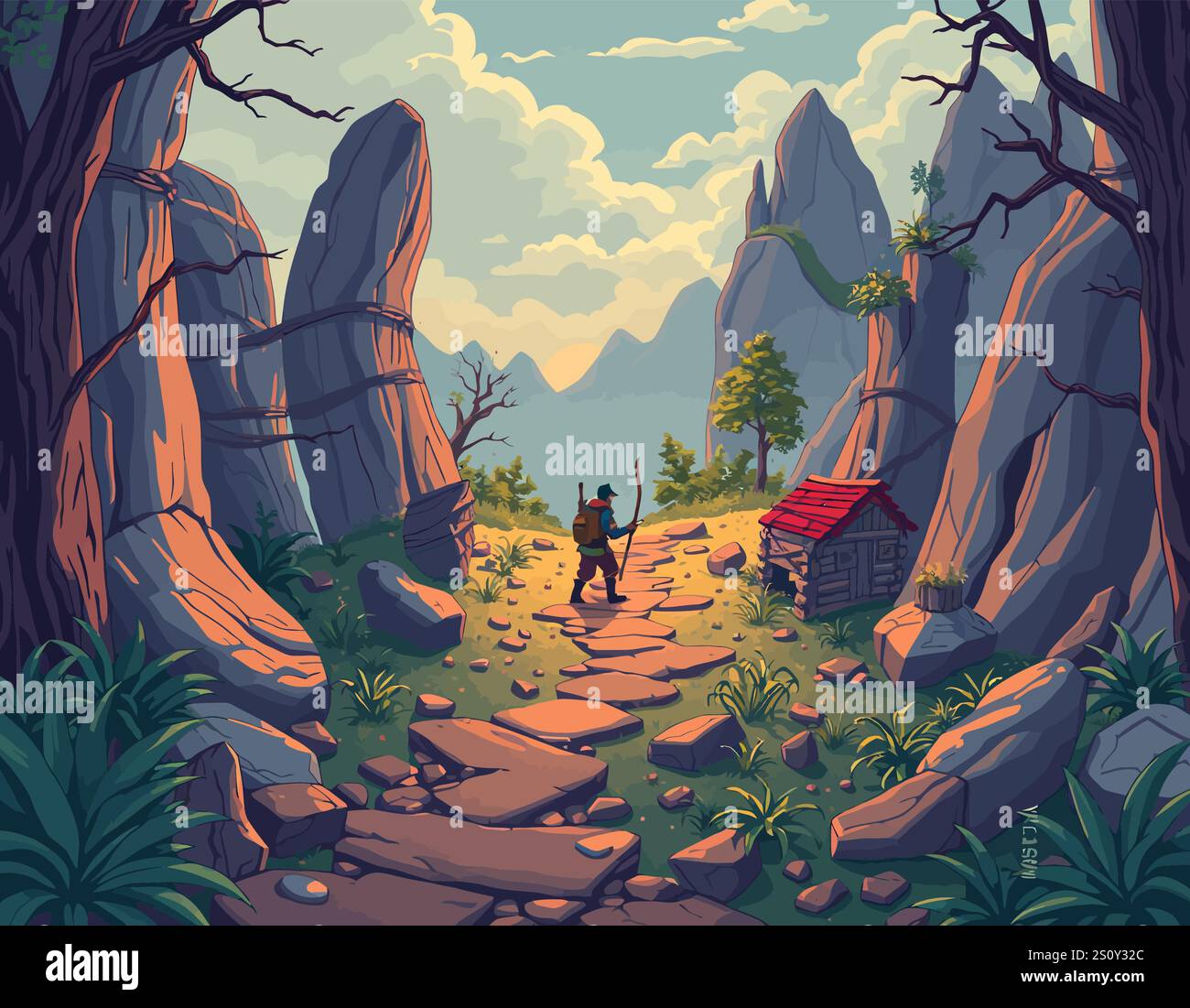 Elements of adventure in graphic style Stock Vector Image & Art - Alamy