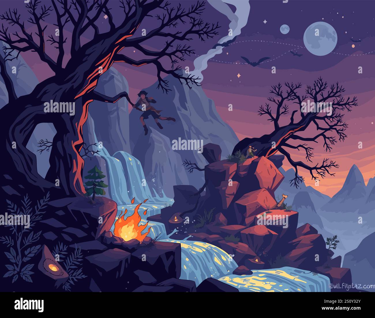 Elements of adventure in graphic style Stock Vector Image & Art - Alamy