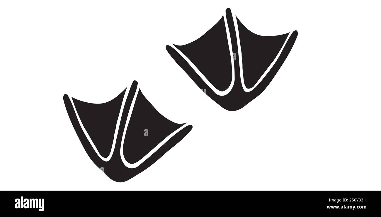 Duck and goose tracks. Bird paw prints for design Stock Vector Image ...