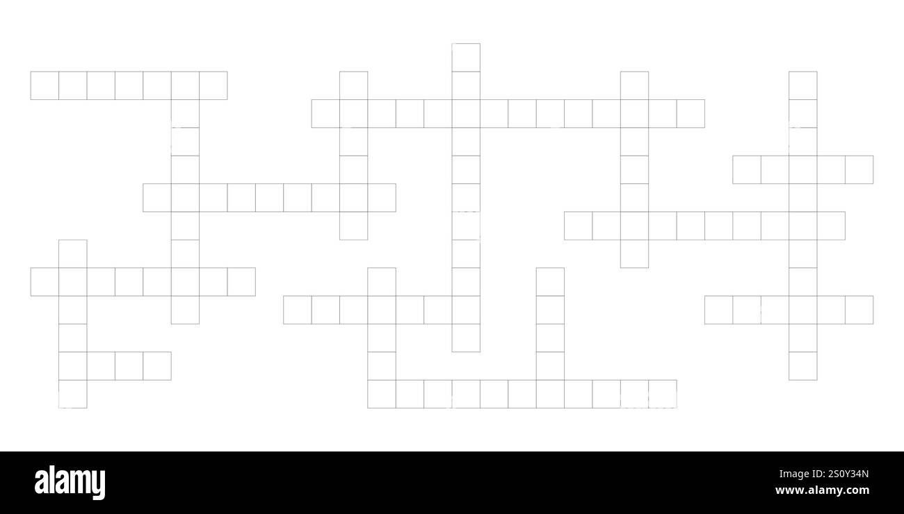 Isometric crossword puzzle icon with empty word boxes. Abstract design ...