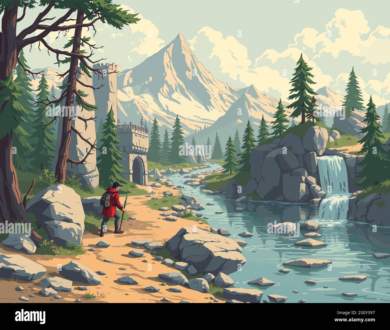 Elements of adventure in graphic style Stock Vector Image & Art - Alamy