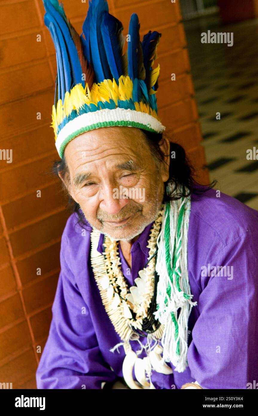 Portrait of an indigenous Brazilian man Stock Photo - Alamy