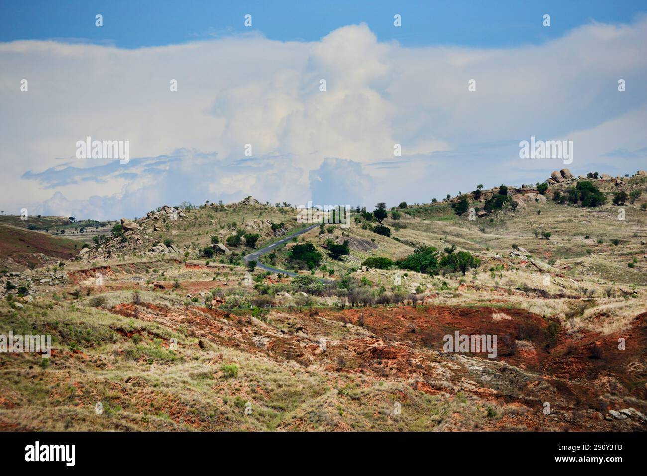 Beautiful landscapes in the Central Highlands in Madagascar Stock Photo ...