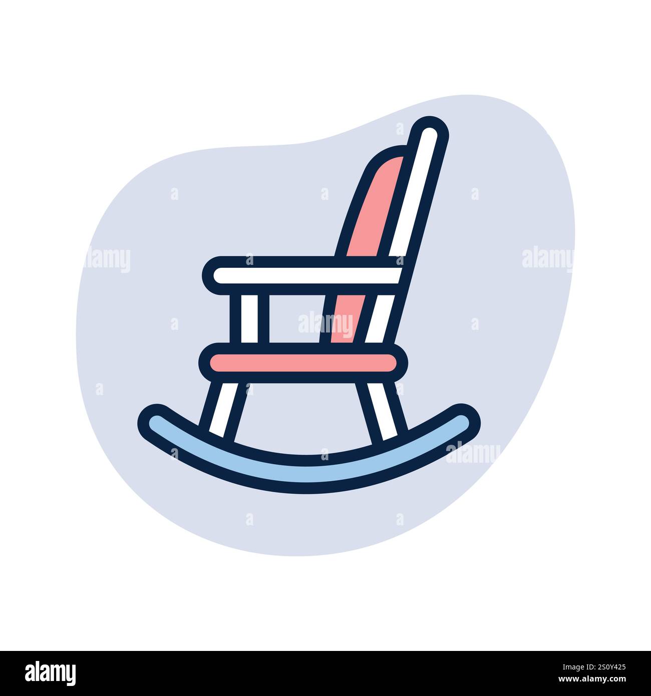 Trendy icon of rocking chair in editable style, ready to use icon Stock ...