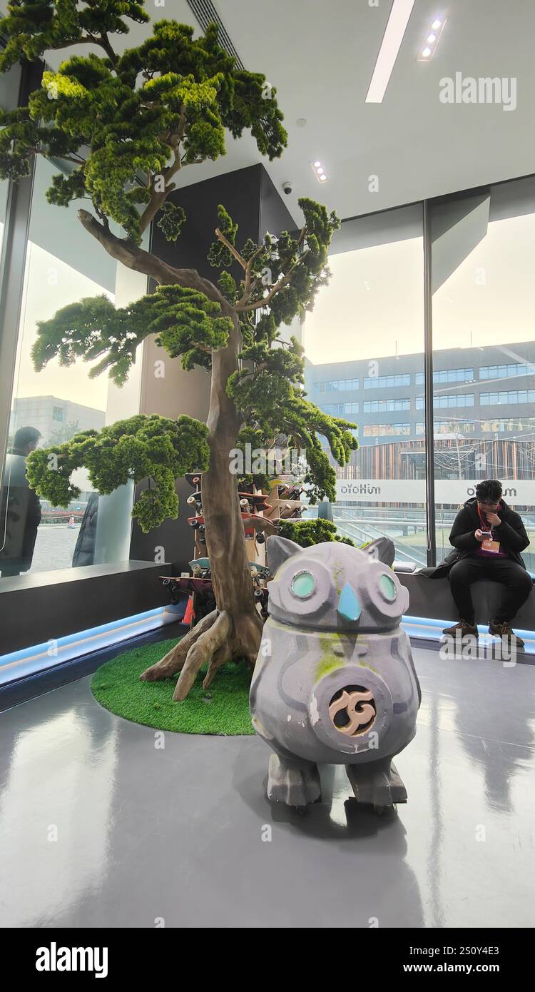 Shanghai, China. 30th Dec, 2024. A view shows the headquarters of the gaming company Mihoyo in ...