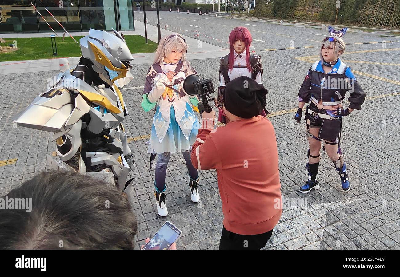 Shanghai, China. 30th Dec, 2024. A view shows the headquarters of the gaming company Mihoyo in ...