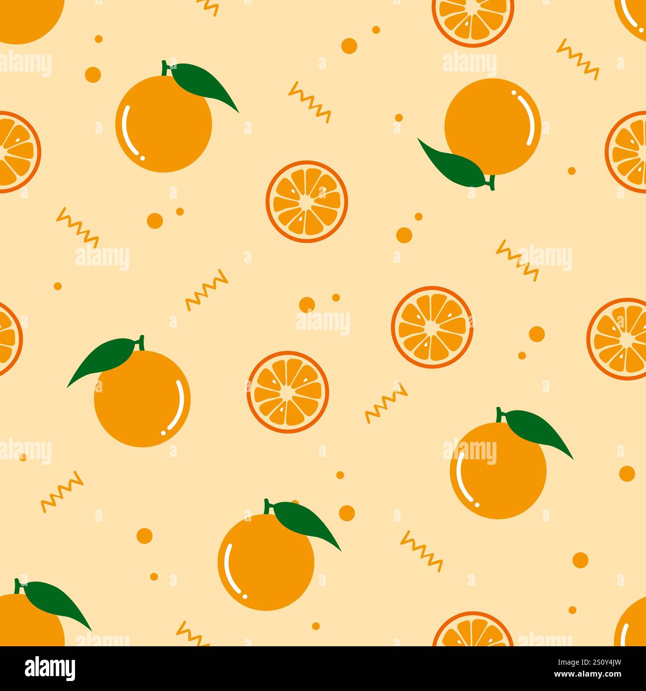 Textile design in orange Stock Vector Images - Alamy