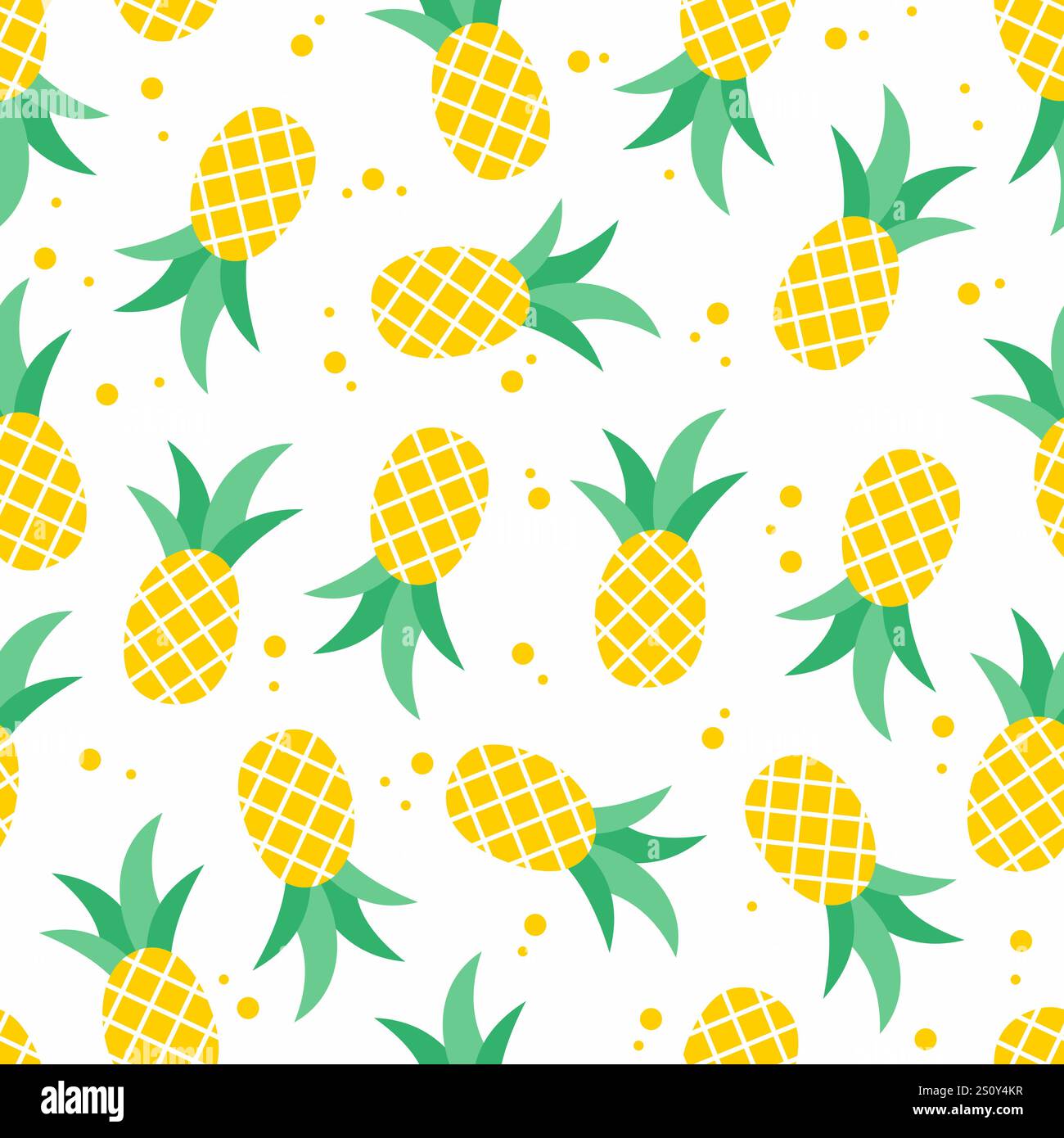 fresh yellow pineapple seamless pattern design Stock Vector Image & Art ...