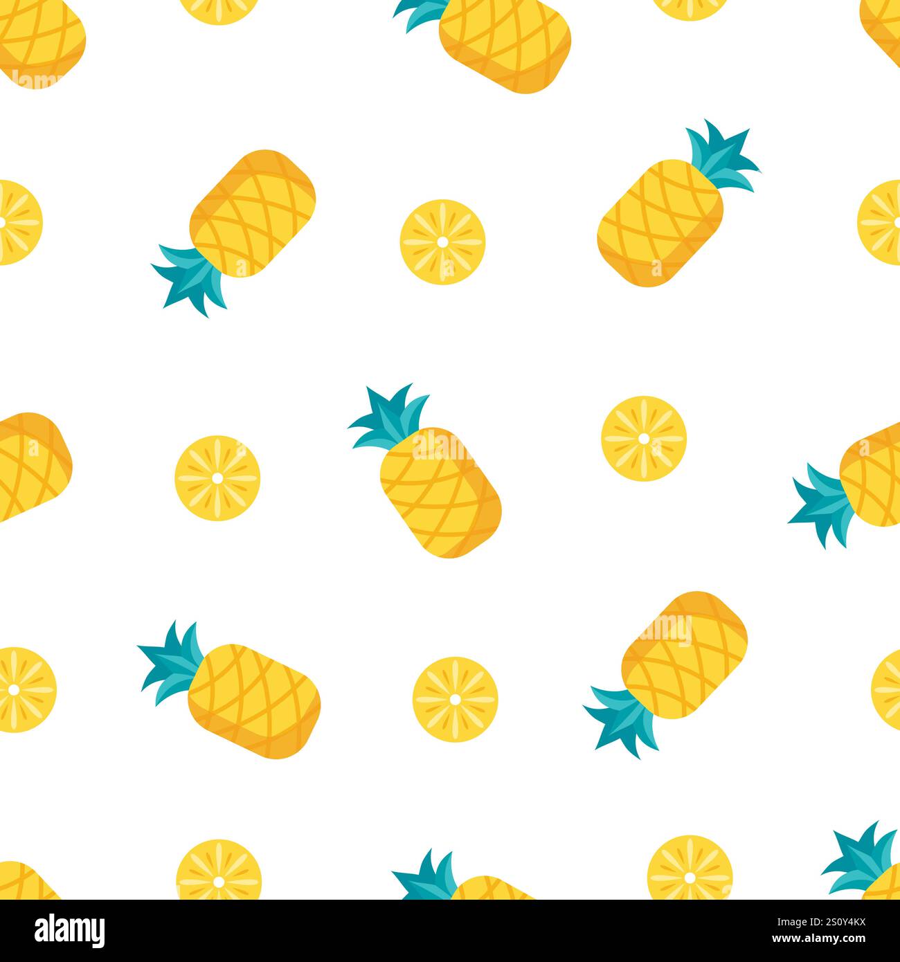 simple pineapple seamless pattern design vector Stock Vector Image ...