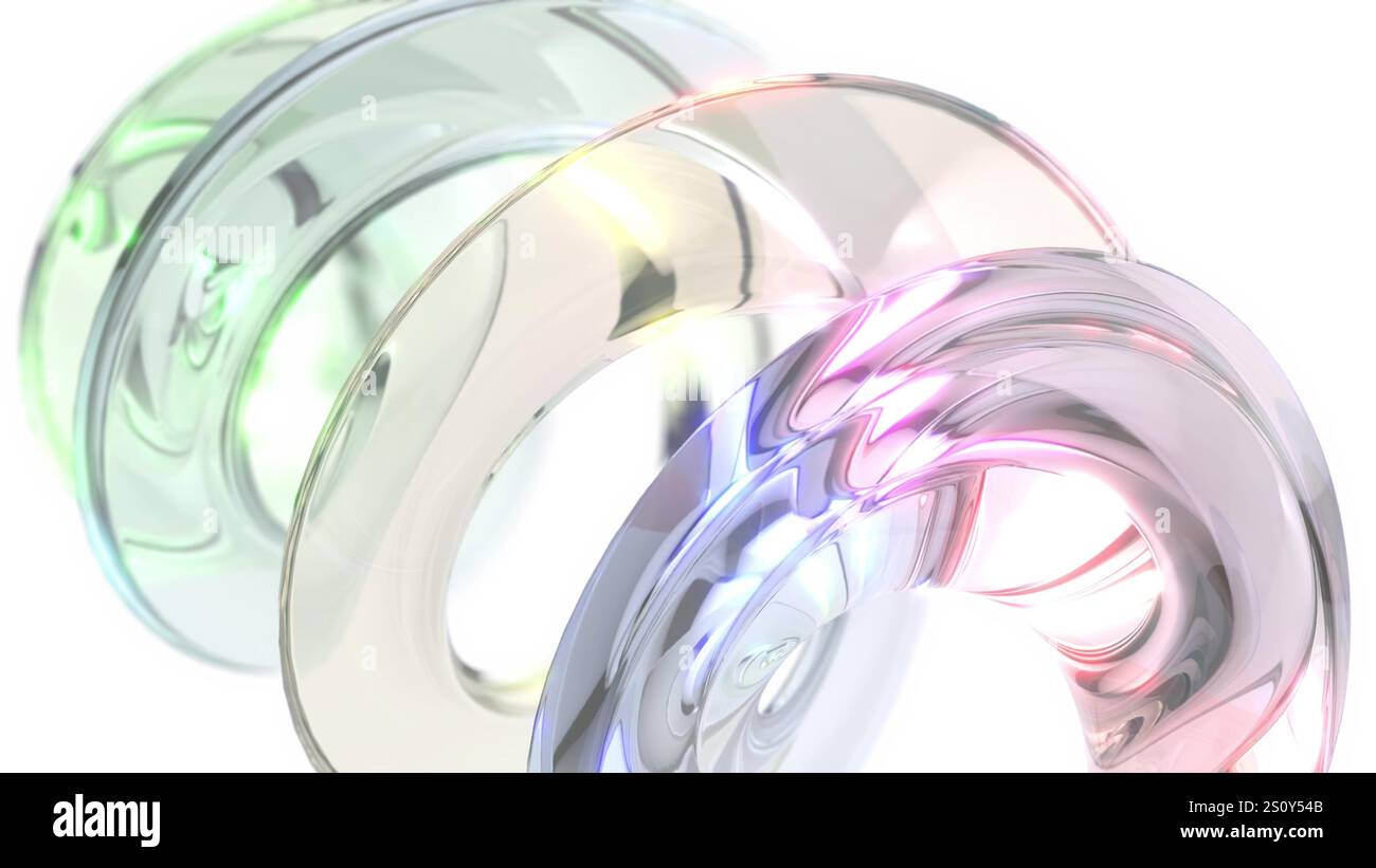 Gradient transparent curve glass 3d hi-res stock photography and images ...