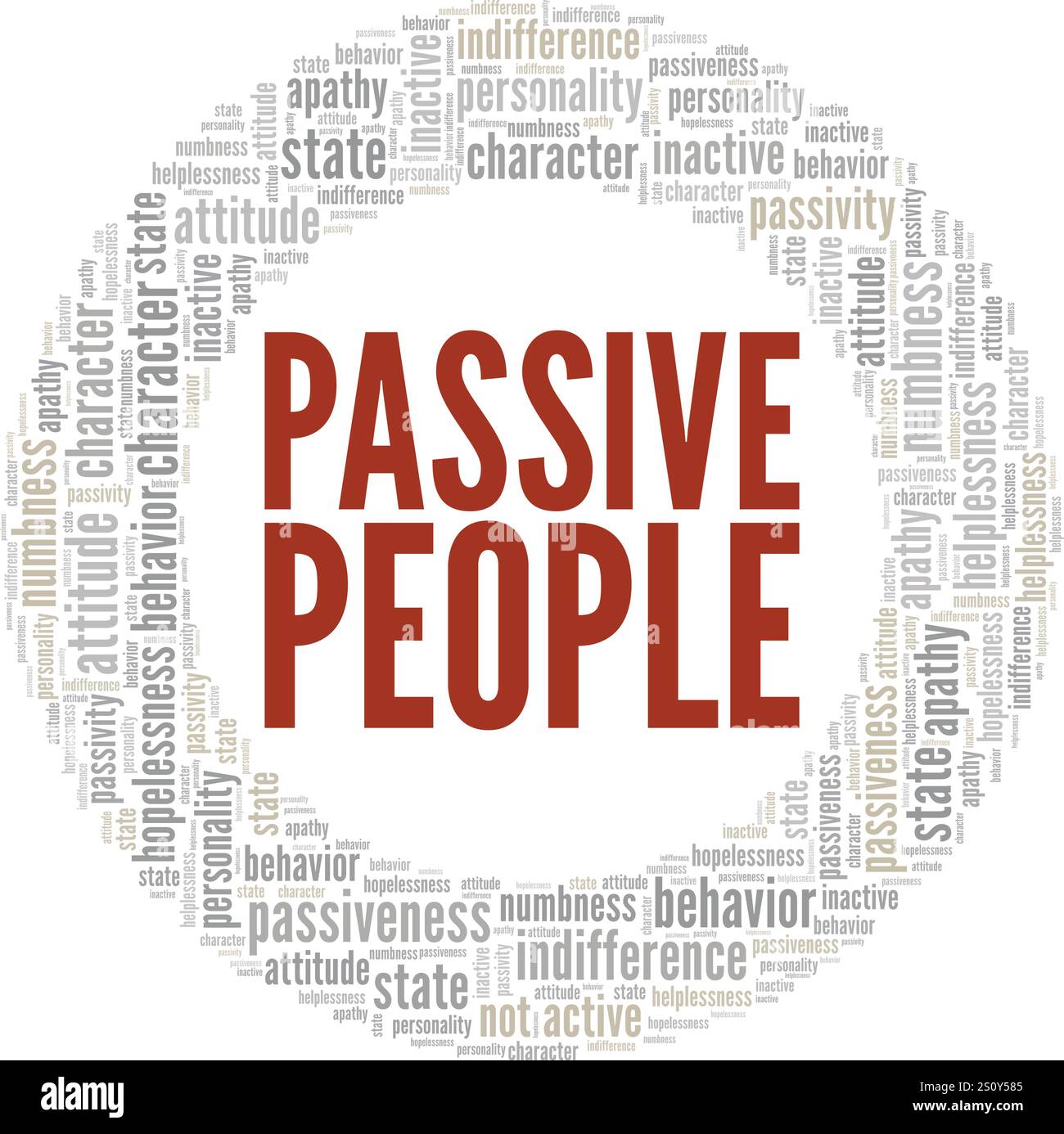 Passive People word cloud conceptual design isolated on white ...