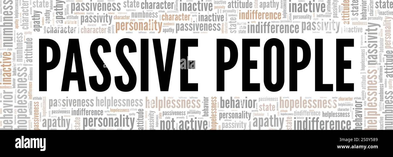 Passive People word cloud conceptual design isolated on white ...