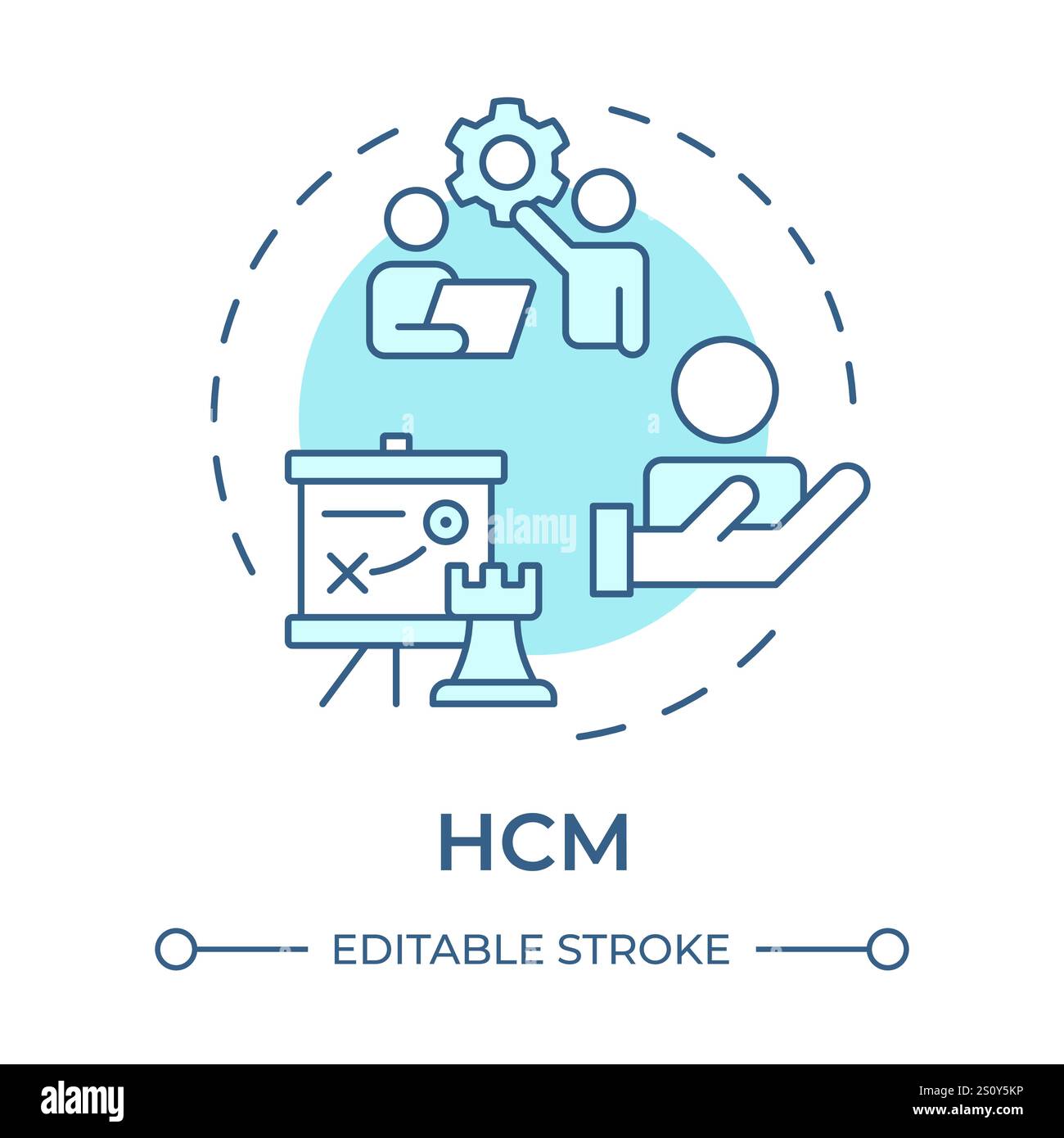 HCM soft blue concept icon Stock Vector Image & Art - Alamy