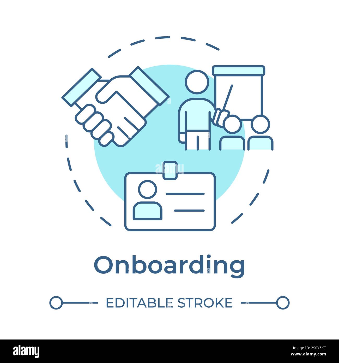 Onboarding soft blue concept icon Stock Vector Image & Art - Alamy