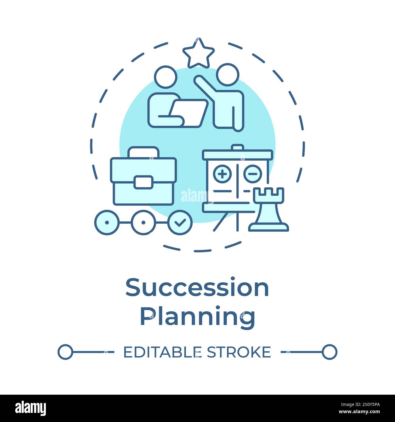Succession planning soft blue concept icon Stock Vector Image & Art - Alamy