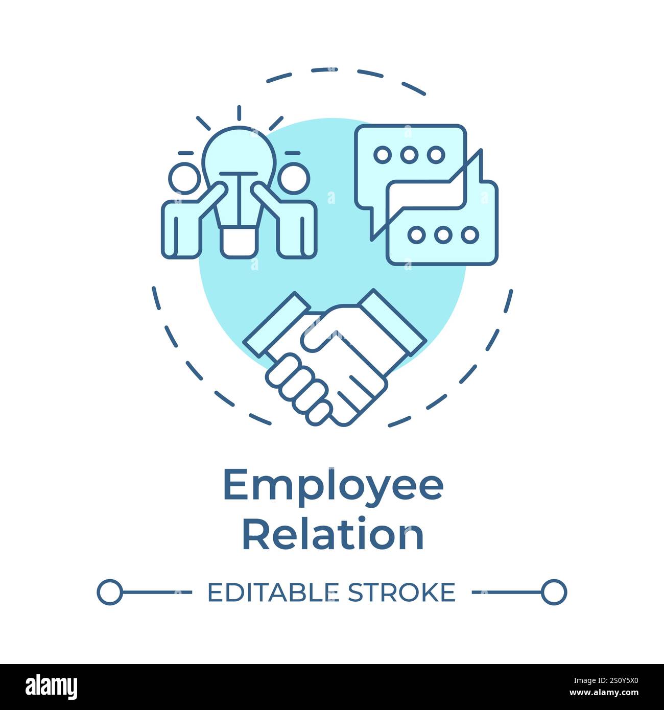 Employee relation soft blue concept icon Stock Vector Image & Art - Alamy