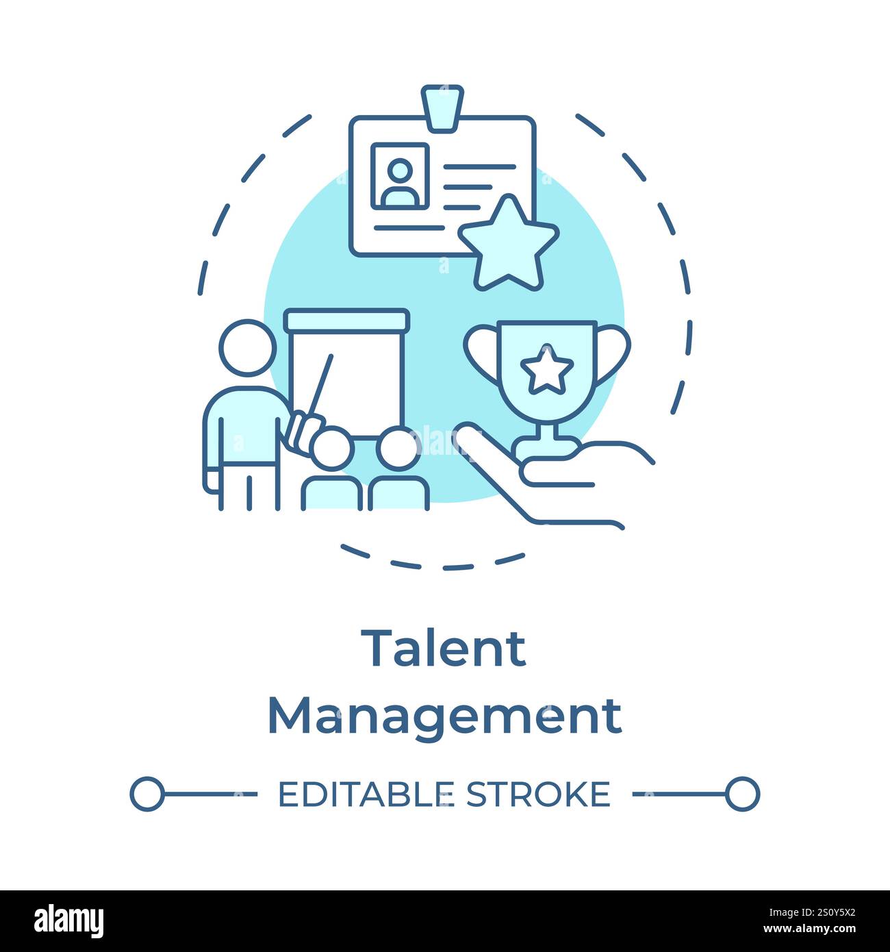 Talent management soft blue concept icon Stock Vector Image & Art - Alamy