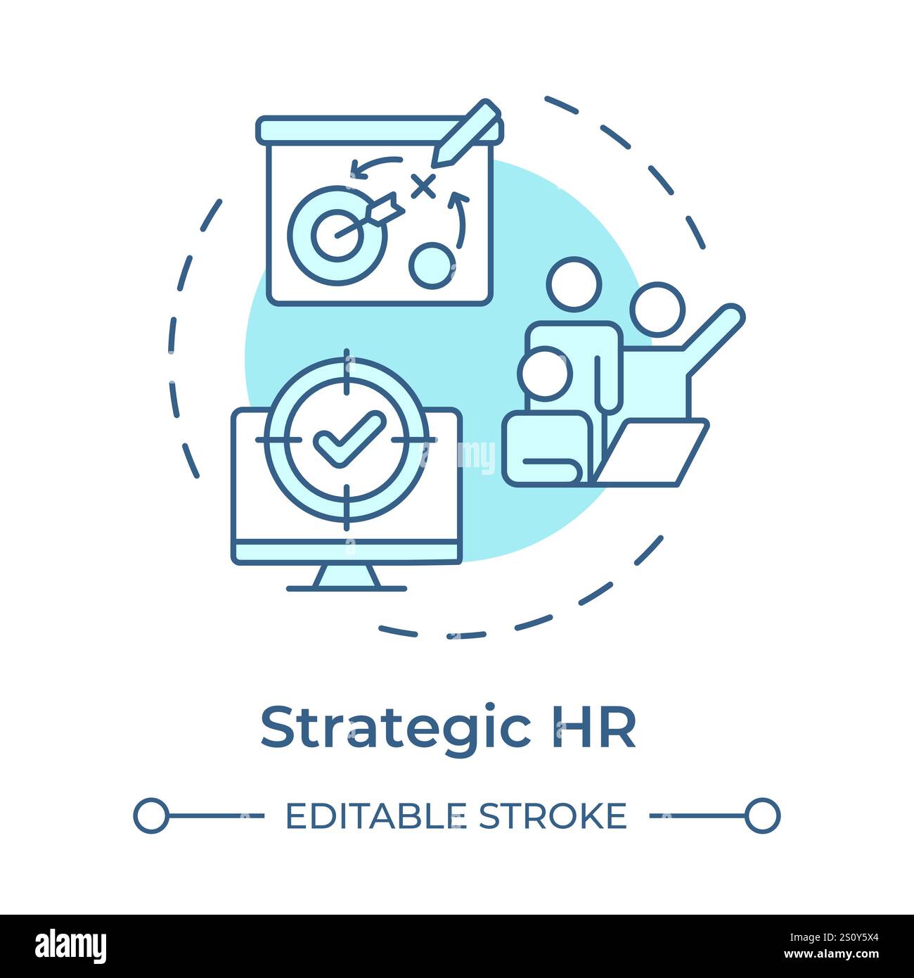 Strategic HR soft blue concept icon Stock Vector Image & Art - Alamy
