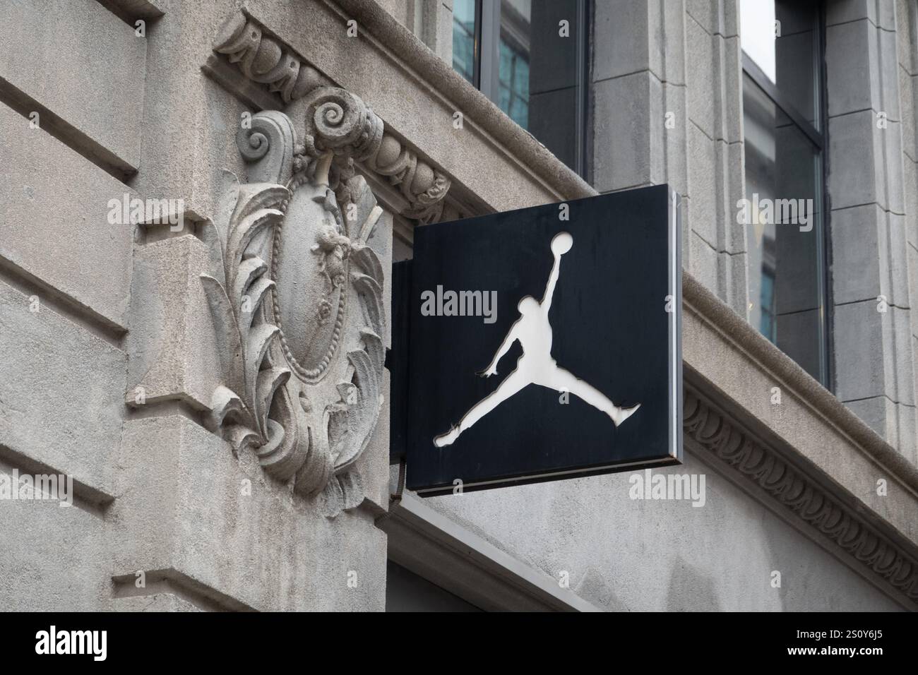 SHANGHAI, CHINA - DECEMBER 30, 2024 - The flagship store of Air-Jordan ...