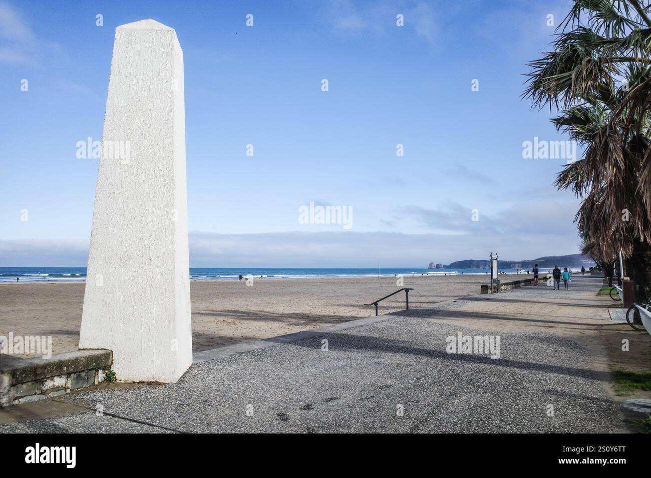 Hendaye, France - 25 Dec, 2024: Views along Hendaye beach and the ...