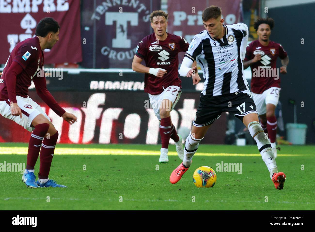 Udine, Italia. 29th Dec, 2024. Udinese's Lorenzo Lucca during the Serie ...