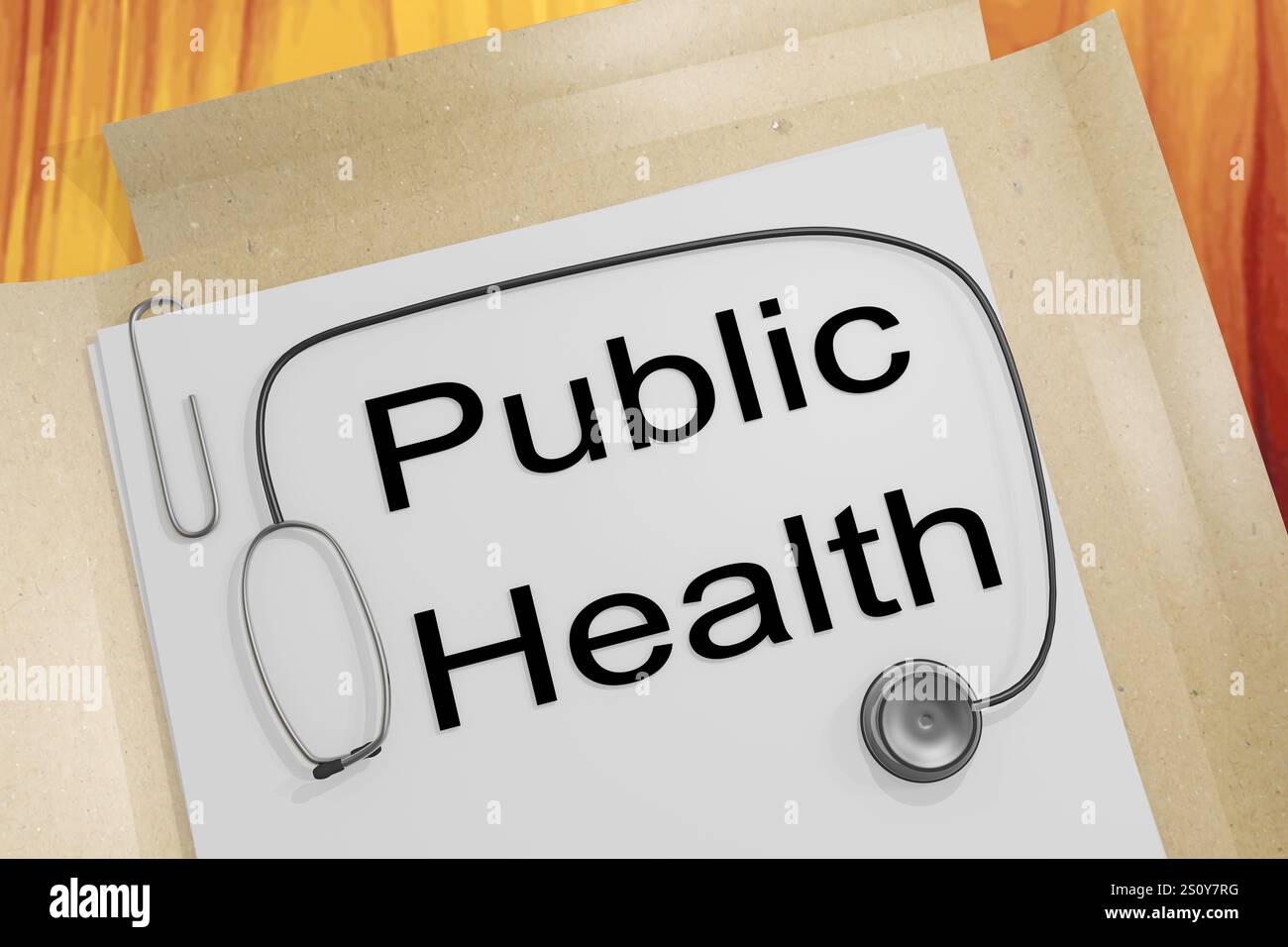 3D illustration of a medical document, titled Public Health Stock Photo ...