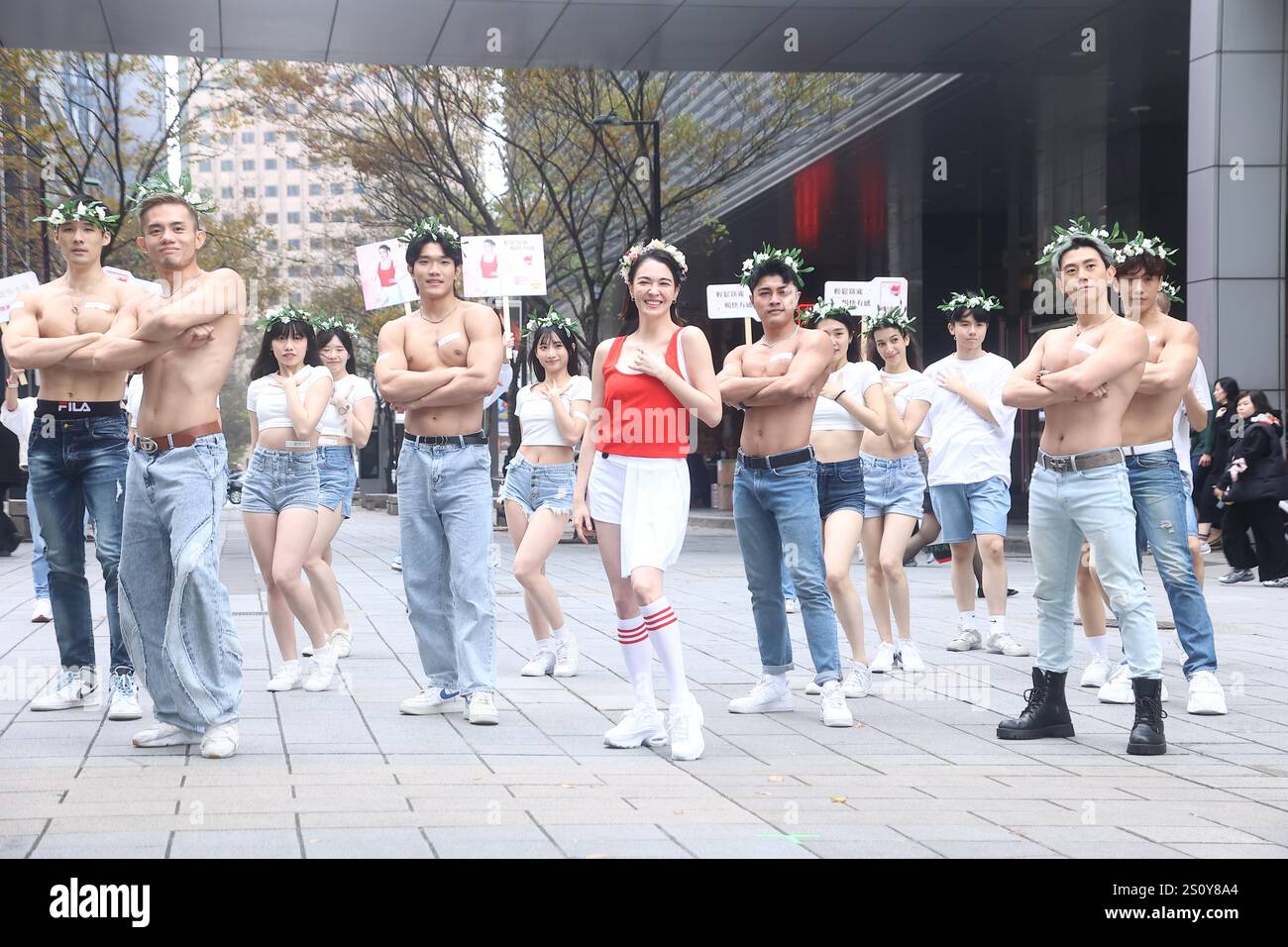 Taiwanese actress Sandrine Pinna attends an activity in Taipei City ...