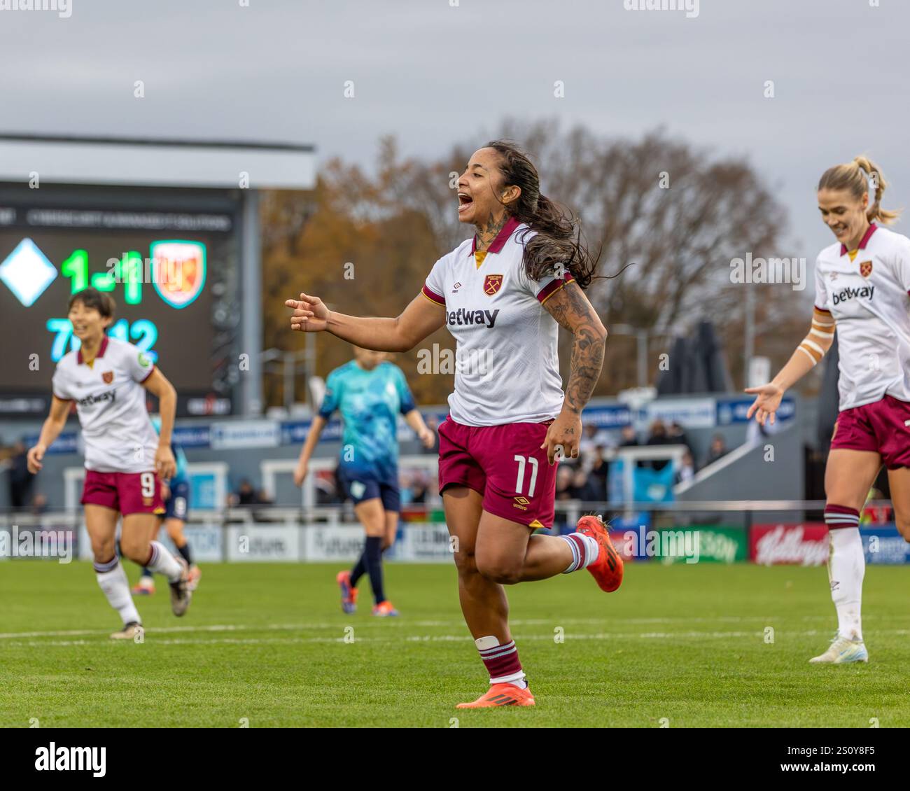 London City Lionesses against West Ham Utd Women in the Subway League ...