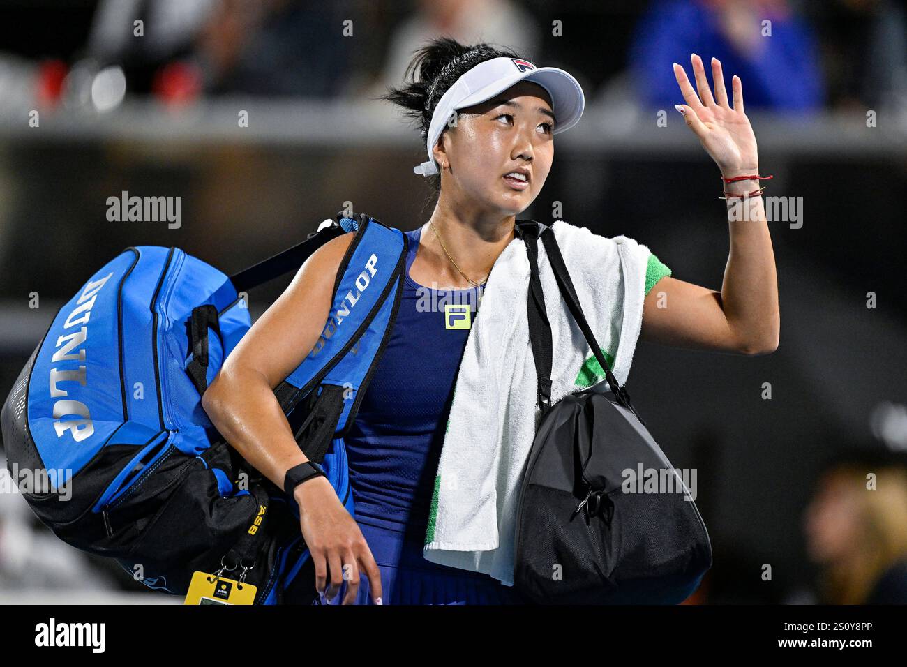 Ann Li of the U.S. celebrates a win against Sloane Stephens of the U.S ...