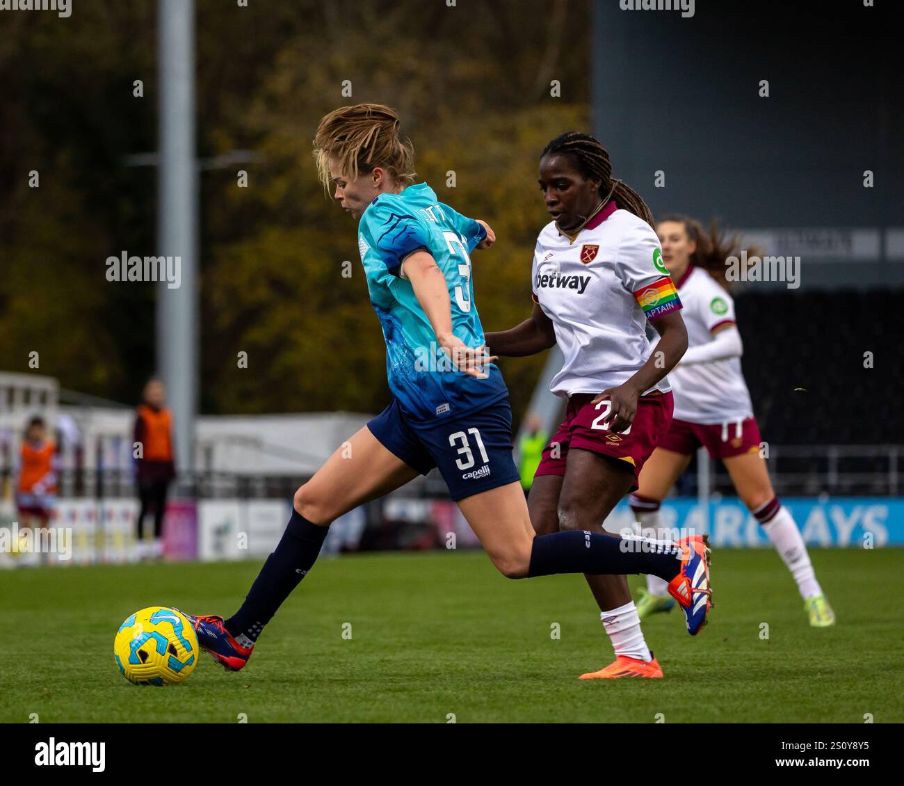 London City Lionesses against West Ham Utd Women in the Subway League ...