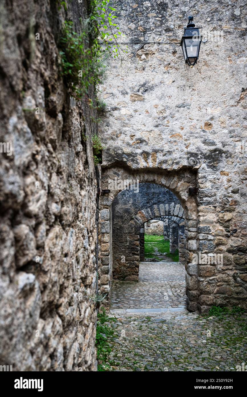 Walls of the late Gothic church Saintes Juste et Ruffine in the old ...