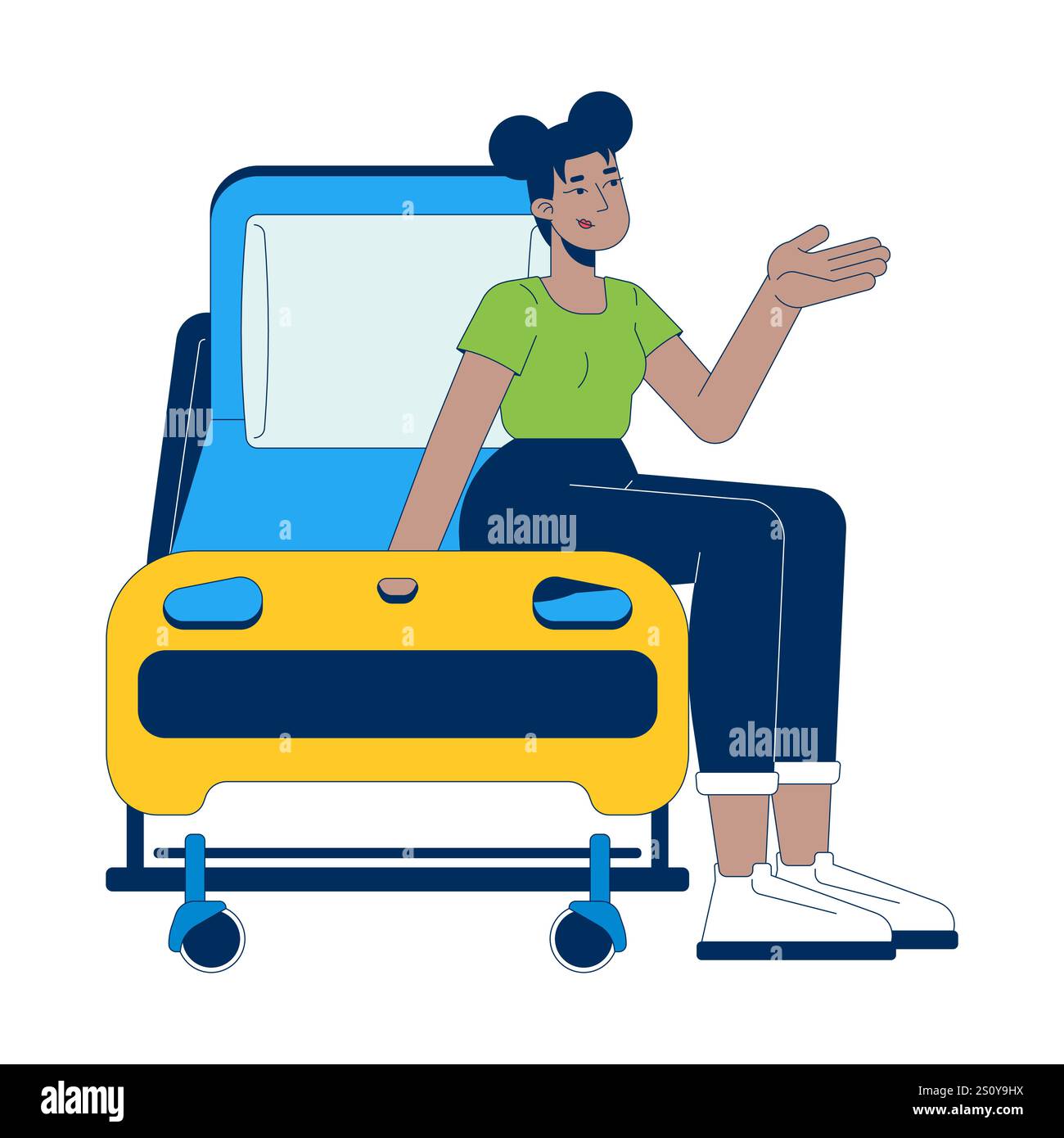 African american woman hospital bed Cut Out Stock Images & Pictures - Alamy