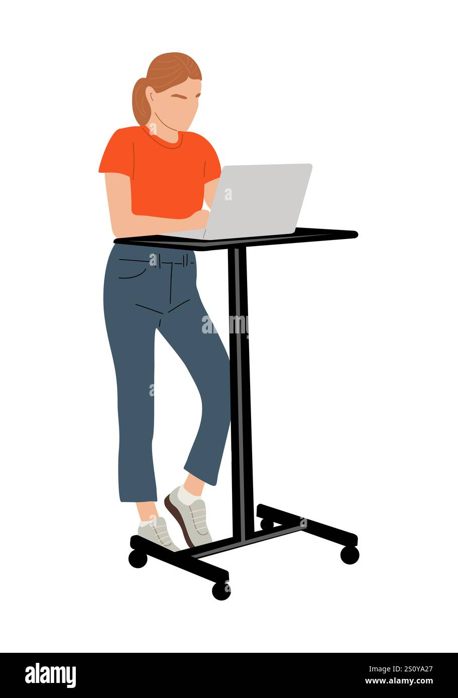 Young woman in designer Stock Vector Images - Alamy