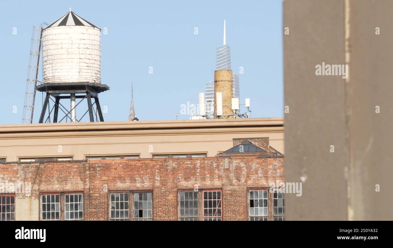 New York City classic industrial building exterior architecture, USA ...