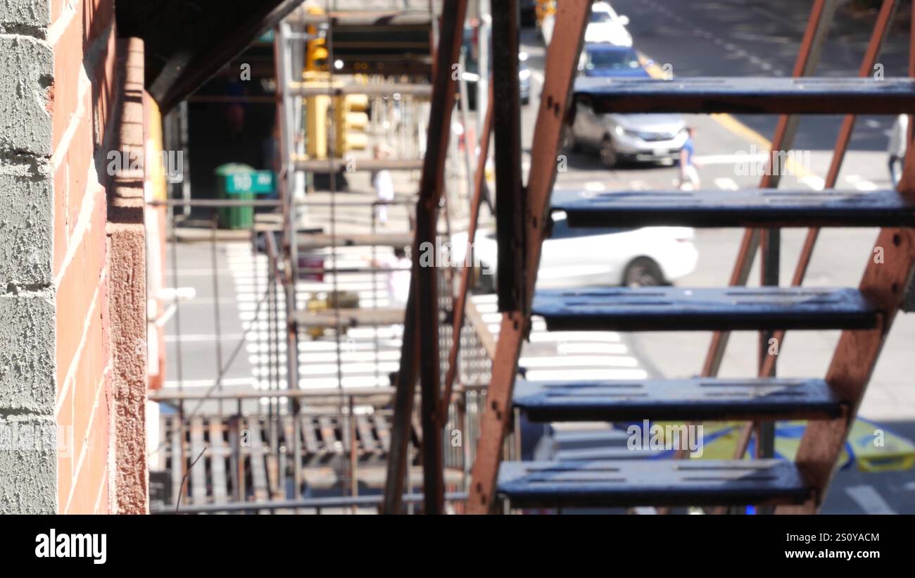 New York City classic building architecture. Urban residential house ...