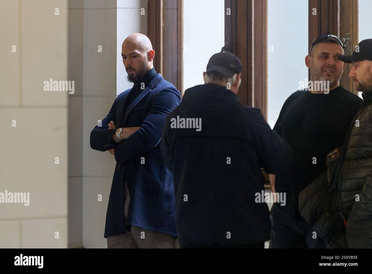 Bucharest, Romania. 30th Dec, 2024: Andrew Tate waits to enter the ...